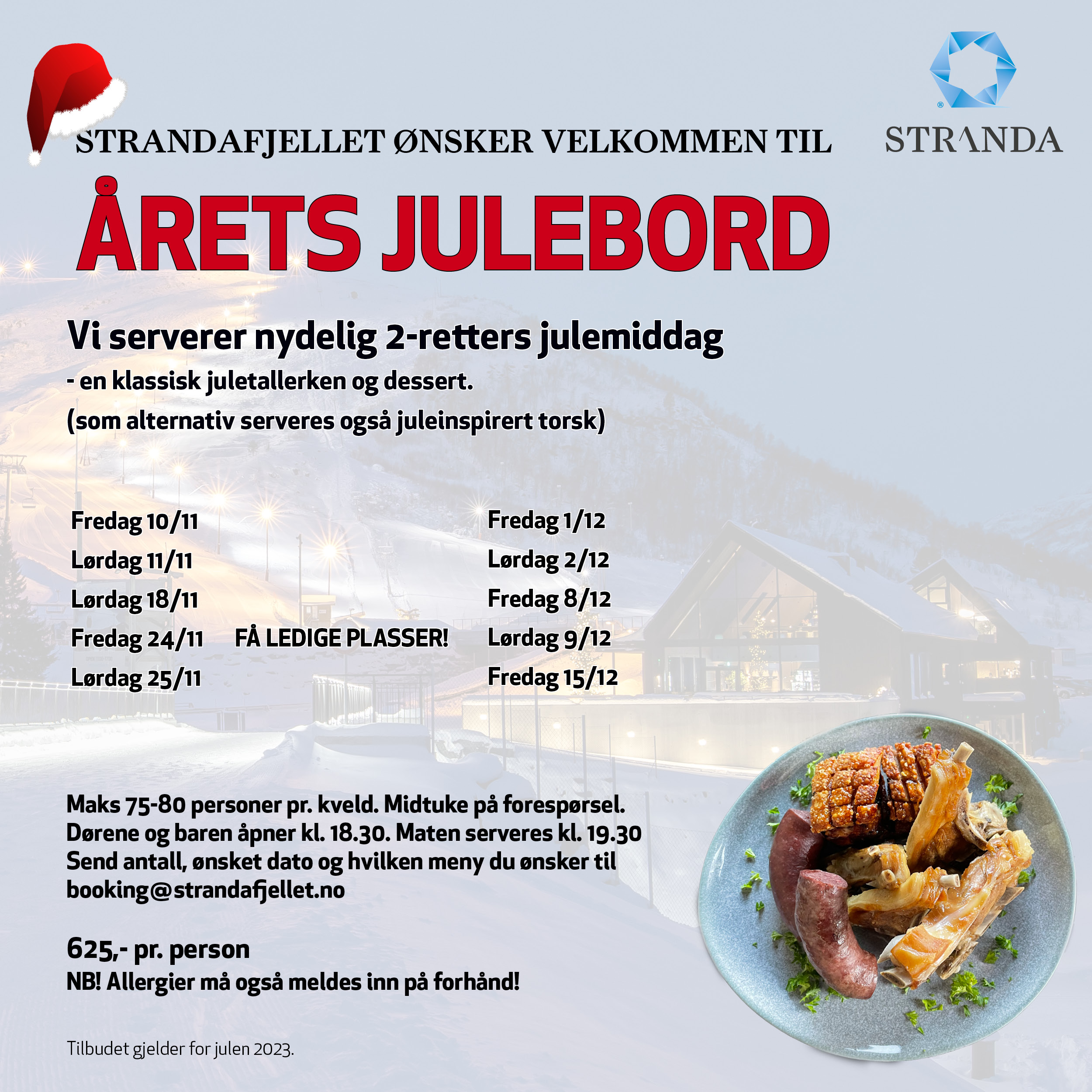 Julebord 2023 | Strandafjellet Skisenter